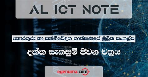 Data Processing Life Cycle දත්ත සැකසුම් ජීවන චක්‍රය