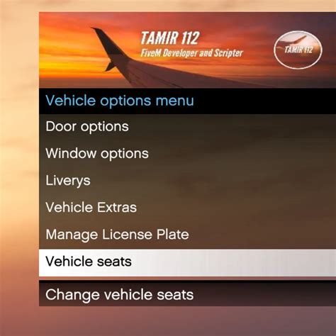 Vehicle Options Menu Fivemods