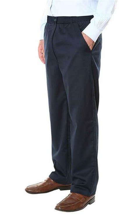 Pembrook Mens Elastic Waist Casual Pants Twill Pants