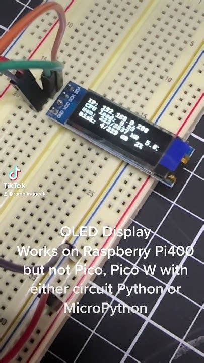 Raspberrypi Pico Micropython Circutpython Oled Youtube