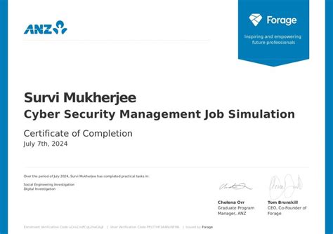 I Just Completed Anz Australias Cyber Security Management On Forage