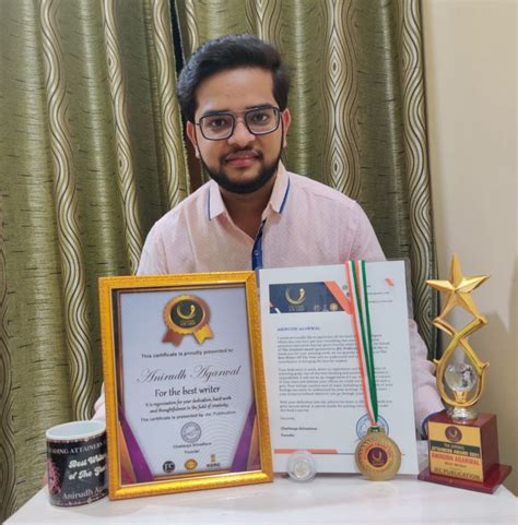 anirudh agarwal on linkedin recieved best writer of the year award and the leading attainers