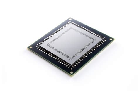 Premium Photo A Single Microchip Isolated On White Background
