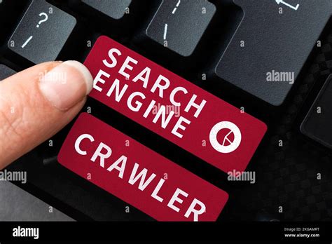 Hand Writing Sign Search Engine Crawler Business Concept Program Or Automated Script That
