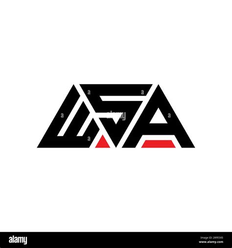 Wsa Triangle Letter Logo Design With Triangle Shape Wsa Triangle Logo Design Monogram Wsa