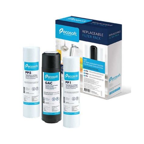 Ecosoft Replacement Set For 3 Stage Ro System Water Filtration