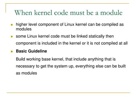 ppt loadable kernel modules powerpoint presentation free download