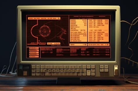 Premium Photo Classified Information On A Retro Computer Generative Ai