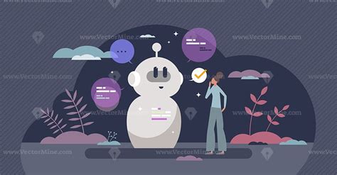Chatbot Answering User Prompts With Ai Communication Tiny Person