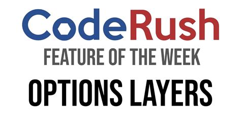 CodeRush FotW Options Layers YouTube