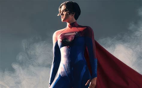 X Supergirl In The Flash Movie P Resolution Hd K Wallpapers Images Backgrounds