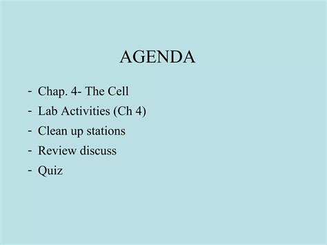Lab 3 Cell Structure And Function Spring 2018 PPT