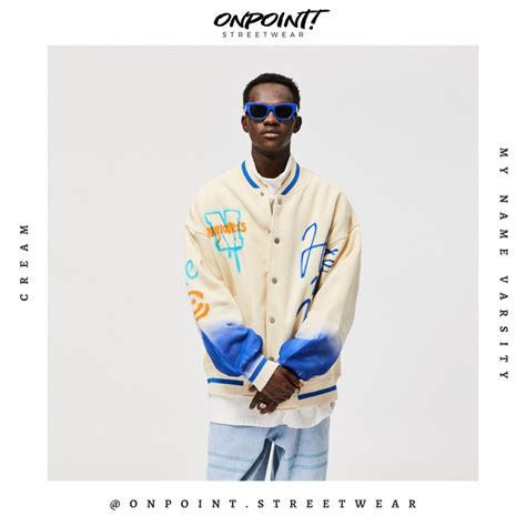 Jual My Name Varsity Cream Jaket Pria Jaket Varsity Pria Varsity Jacket Varisty Baseball