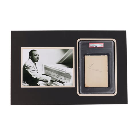 Count Basie Signed Custom Matted Cut Display Psa Pristine Auction