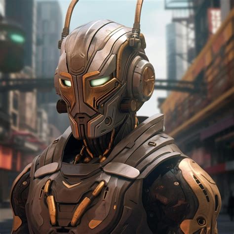 Premium Ai Image A Robot With A Helmet That Saysiron Manon It