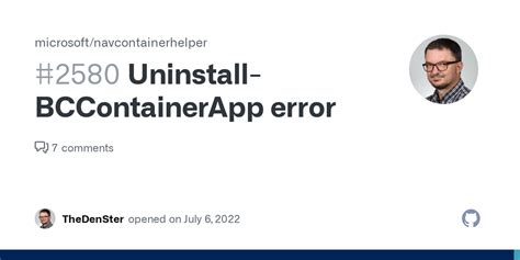 Uninstall Bccontainerapp Error Issue Microsoft Navcontainerhelper Github