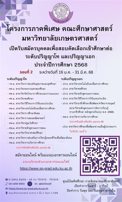ศูนย์บัณฑิตศึกษา ภาคพิเศษ คณะศึกษาศาสตร์ มหาวิทยาลัยเกษตรศาสตร์ Bangkok