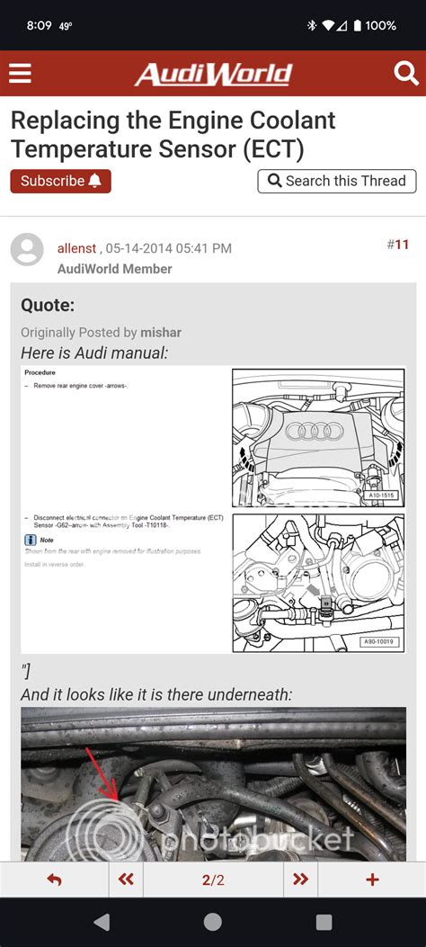 Coolant Temperature Sensor WHERE IS IT AudiWorld Forums