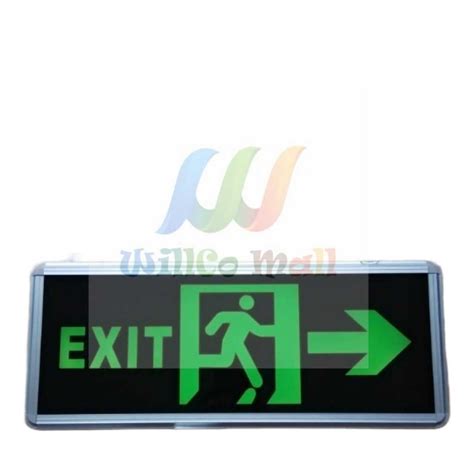 Jual Lampu Emergency EXIT Tanda Darurat EXIT Arah Kanan 1 Sisi Acrilic 3 Watt LED Lampu