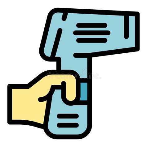 Laser Thermometer Sensor Icon Vector Flat Stock Illustration Illustration Of Thin Laser
