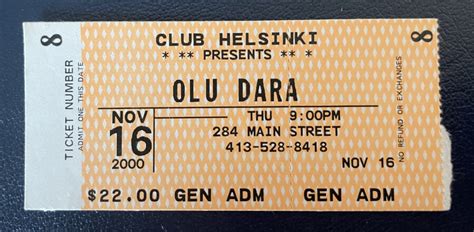 Nov 16 2000 Olu Dara At Club Helsinki Great Barrington Massachusetts United States Concert