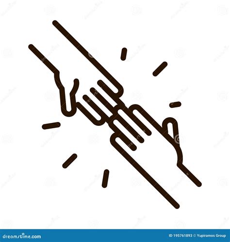 Partnership Line Icons Collection Alliance Collaboration Friendship Association Consort