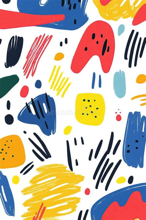 Colorful Wild Memphis Design Pattern Textile Retro 90s 80s Abstract White Background Funky Fun