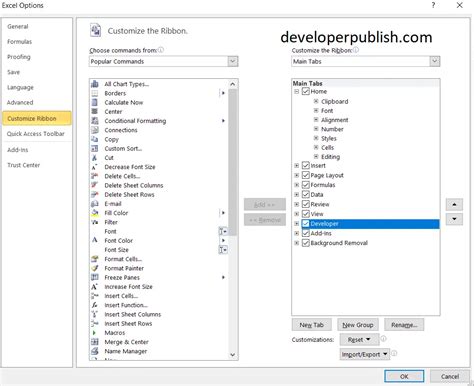 Macros In Microsoft Excel Developer Publish Tutorials