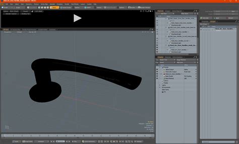 Steel Arc Door Handles 3d Model 15 3ds Blend C4d Fbx Max Ma