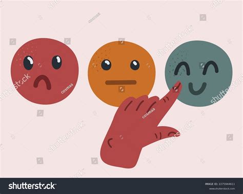 Cartoon Vector Illustration Index Finger Push Stock Vector Royalty
