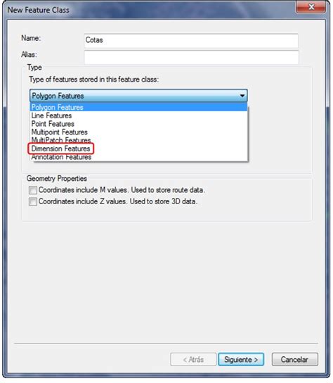 acotación en arcgis dimension features tyc gis formación
