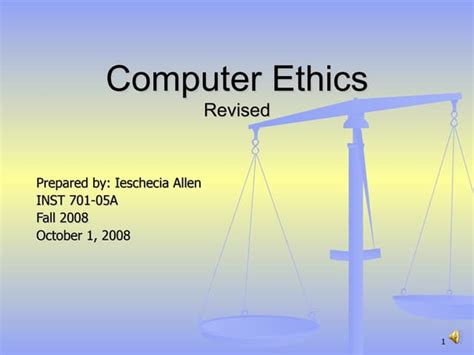 Ten Commandments Of Computer Ethics Pptx