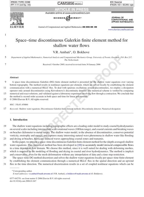 Pdf Spacetime Discontinuous Galerkin Finite Element Method For