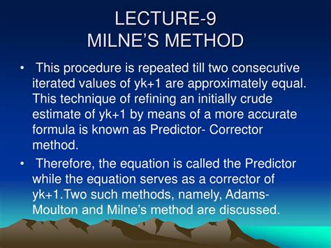 Ppt Unit Vi Numerical Solution Of Ordinary Differential Equations Powerpoint Presentation