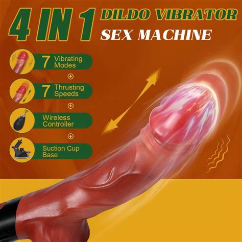 Realistic Thrusting Sex Machine Dildo Soft Silicone Sex Product