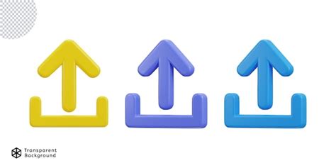 Premium Psd Upload Icon 3d Rendering Vector Illustration Set