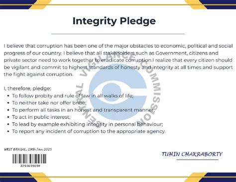 Integrity Pledge Pdf