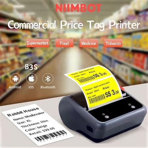 Niimbot B3s Smart Label Mobile Phone Printer Inkless Bluetooth Portable