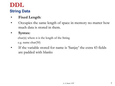 SQL Data Definition Language PPT