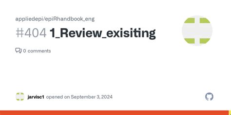 1reviewexisiting · Issue 404 · Appliedepiepirhandbookeng · Github