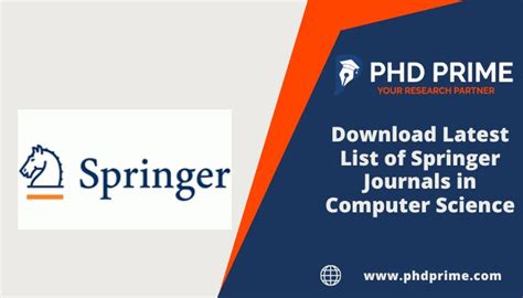 Latest List Of Springer Journals In Computer Science Download Excel