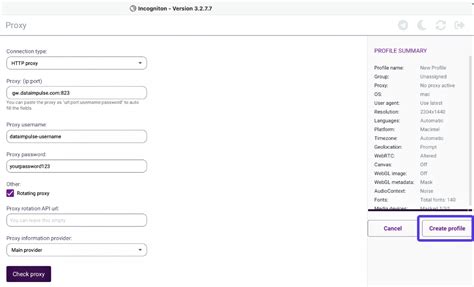 residential proxies for incognitonbrowser connecting tutorial