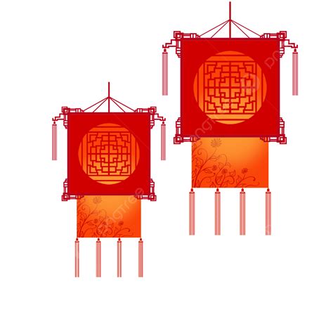 중국 스타일의 고전적인 고대 스타일 랜턴 Png 무료 다운로드 투명 바닥 중국식 랜턴 슈퍼마켓 라벨 손으로 그린 달 이미지