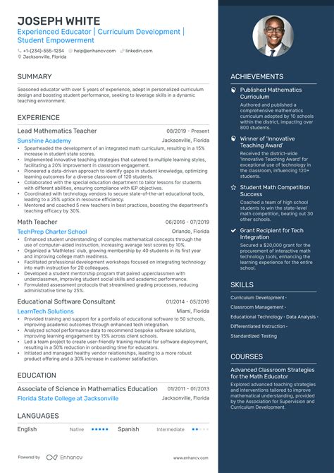 5 Technology Teacher Resume Examples And Guide For 2024