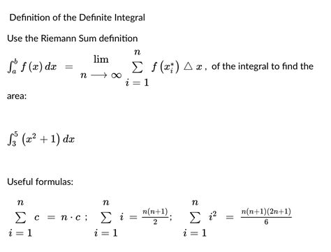 Solved Definition Of The Definite Integral Use The Riemann