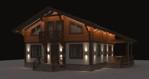 Архитектурная подсветка загородного дома от Good Wood