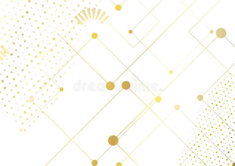 Abstract Golden Tech Circuit Board Lines Drawing Graphic Design Stock Vector Illustration Of