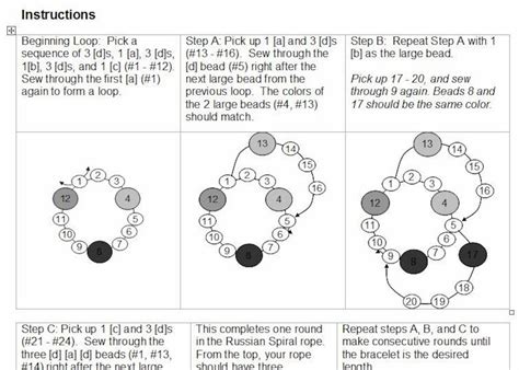 Tutorial Beaded Twisty Russian Spiral Bangle Bracelet Jewelry Beading Pattern Beadweaving