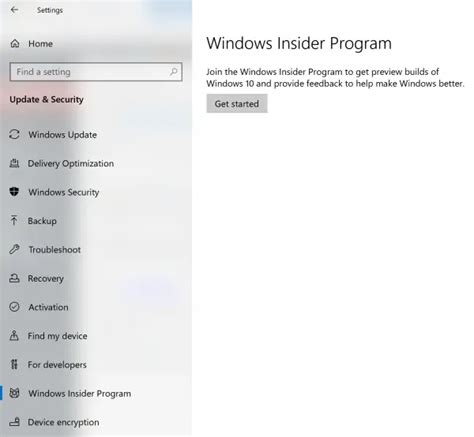 Windows Insider Program Page Is Missing Or Not Visible In Settings