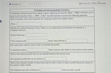 [solved] Evaluating And Solvine Quadratic Functions A Comp